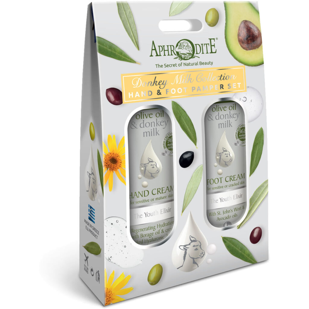 Aphrodite Donkey Milk Hand & Foot Pamper Set - Natural Bath & Body Shop