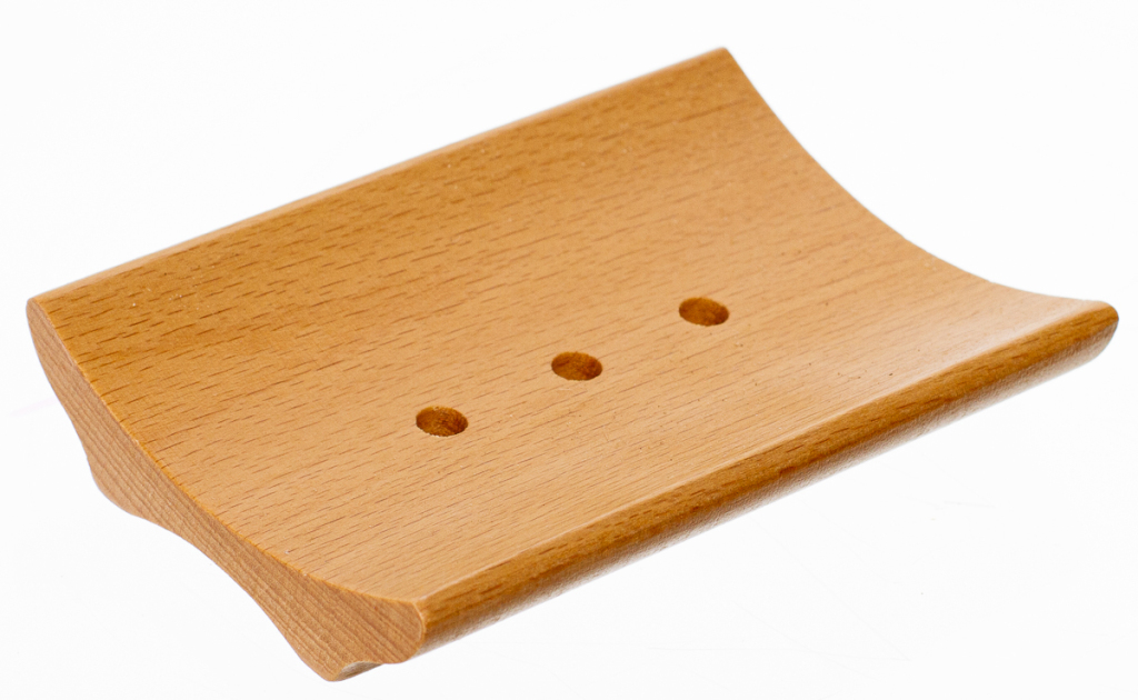 Curved Beech Wood Soap Dish - Natural Bath & Body Shop